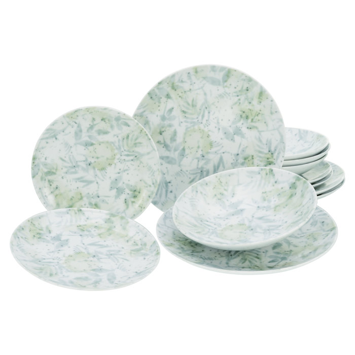 Creatable, 25871, Tropical collection - Home collection, 12 piece dinnerware set | Wayfair.co.uk